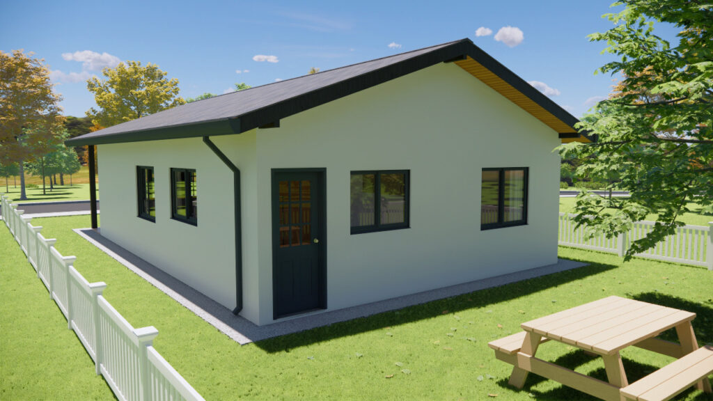 Simple House Design - 2 Bedroom House Plan - H1