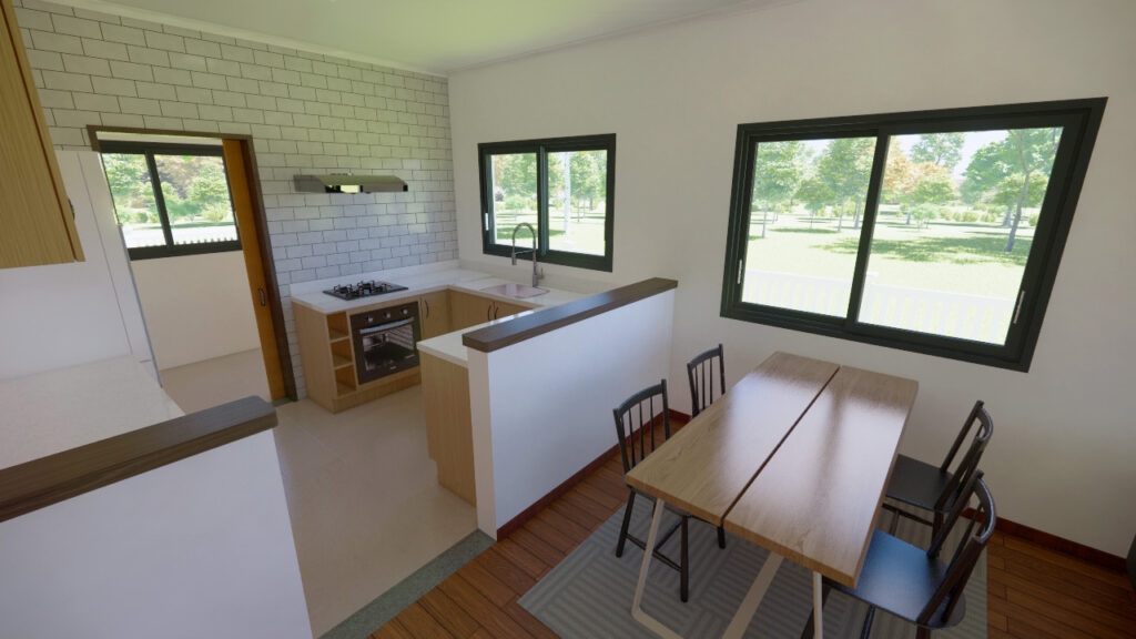 Simple House Design - 2 Bedroom House Plan - H1